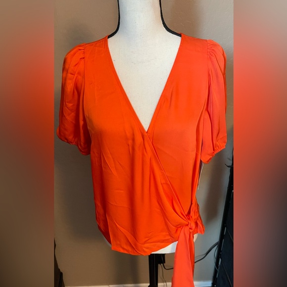 Nine West | Tops | Nwt Darling Nine West Wrap Blouse Wside Tie Detail ...